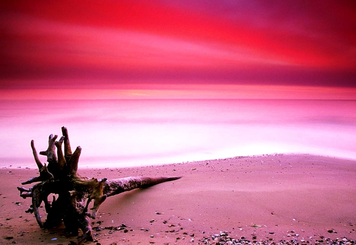 Esthetische Natuur, Strand, Roze achtergrond | Gratis TOP achtergronden