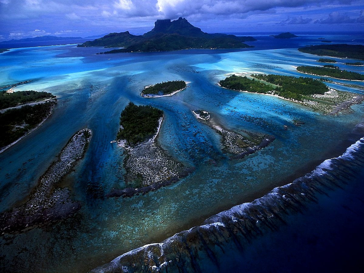 Frans-Polynesië, Natuur, Strand desktop achtergrond | Gratis Beste ...