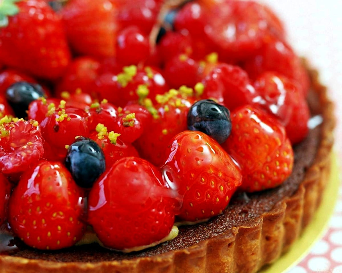 Fruit Dessert, Eten, Bessen achtergrond | Gratis achtergronden