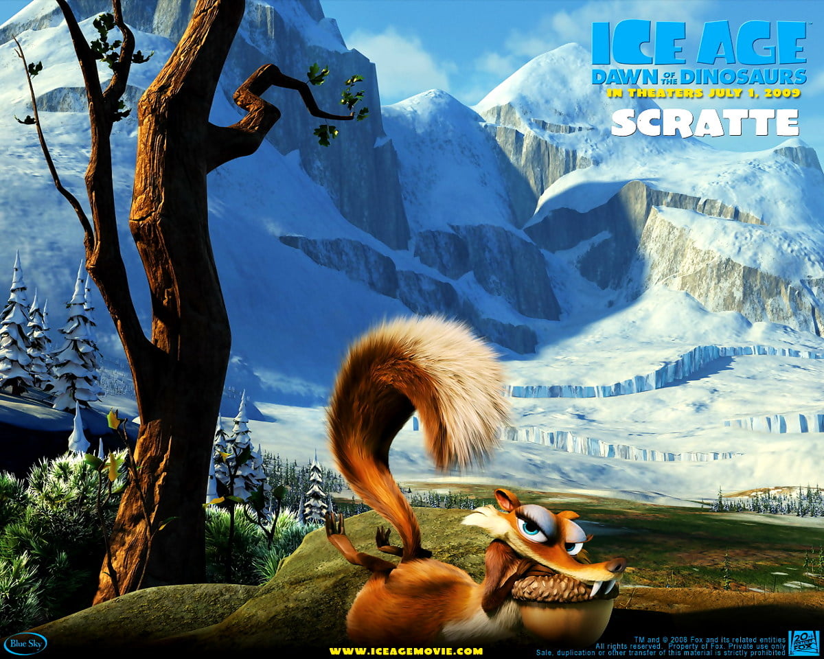 Ice Age, Geanimeerde Cartoon, Bergen achtergrond | TOP Gratis foto's