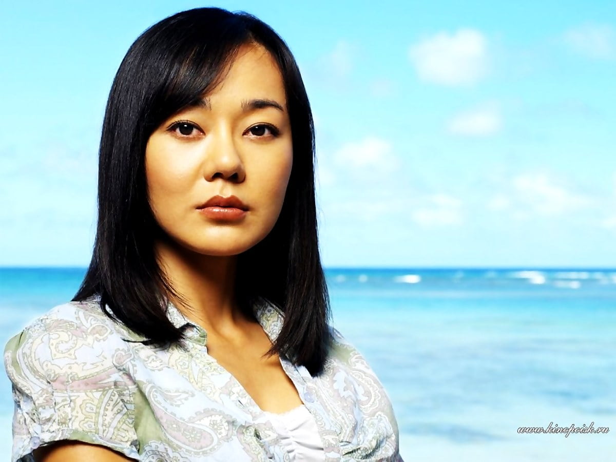 Lost Yunjin Kim Zwart Haar Bureaublad Achtergrond Download