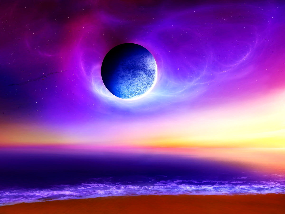 Wallpaper windows Ruimte, Maan, Horizon | Gratis afbeeldingen